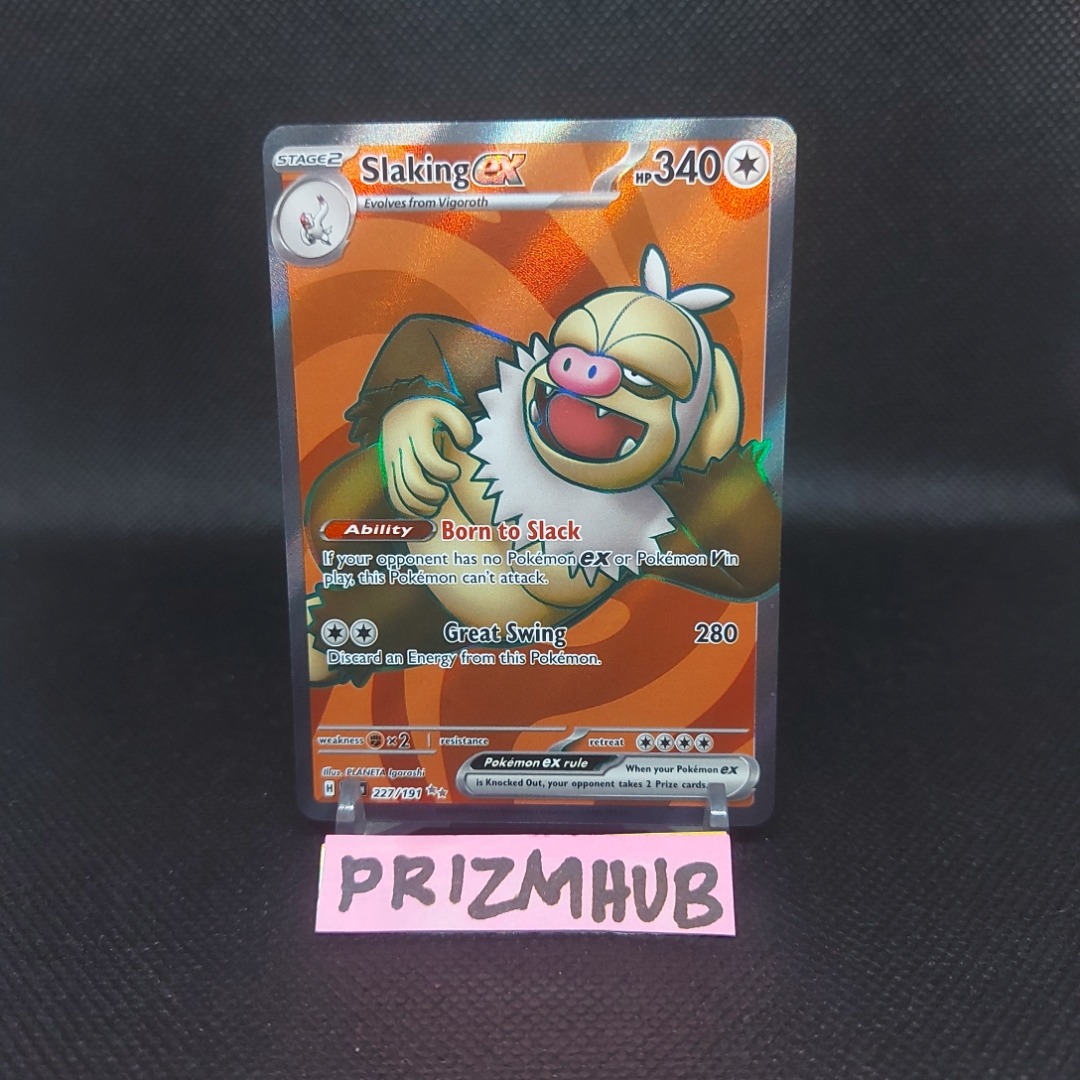 Slaking ex Surging Sparks Ultra Rare Pokemon Card, Hobbies & Toys, Toys ...