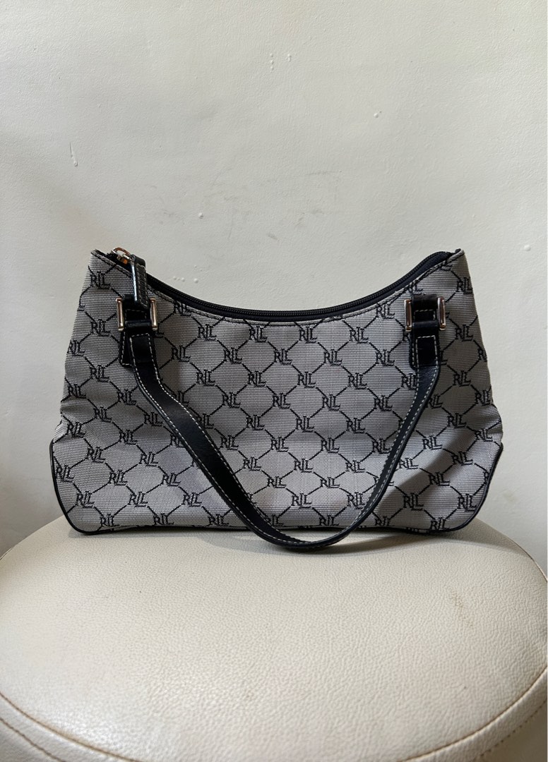 Vintage LAUREN By Ralph Lauren RLL Canvas Monogram Shoulder Bag, Women ...