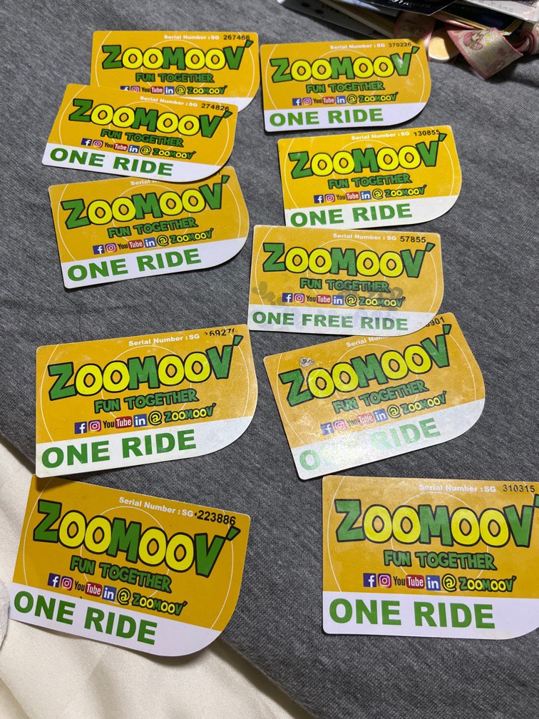 Zoomoov card x 10 rides, Hobbies & Toys, Toys & Games on Carousell