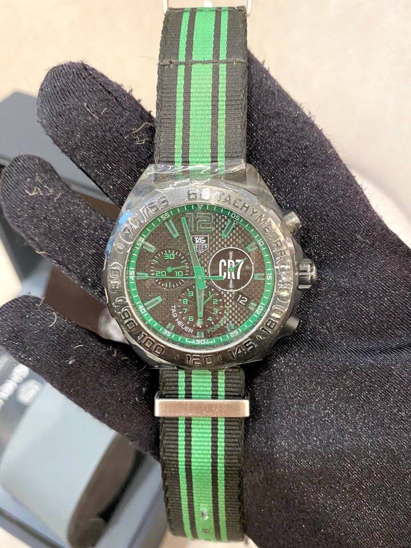 2017 TAG HEUER CRISTIANO RONALDO CR7 GREEN FLASH CHRONOGRAPH REF CAZ1113 LIMITED TO 3000 PIECES ...