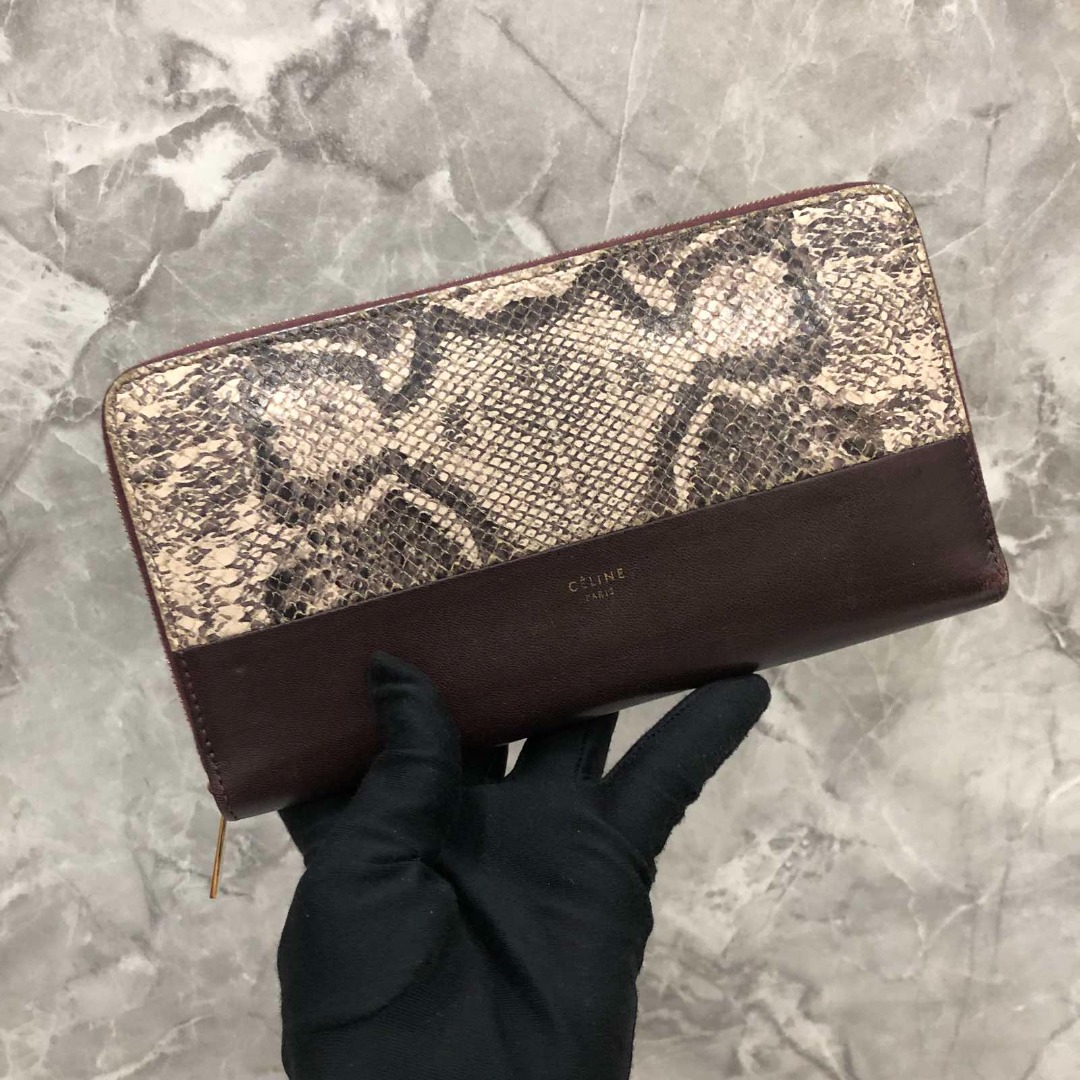 257002730 CELINE SLG WALLET LONG PYTHON, Luxury, Bags & Wallets on ...