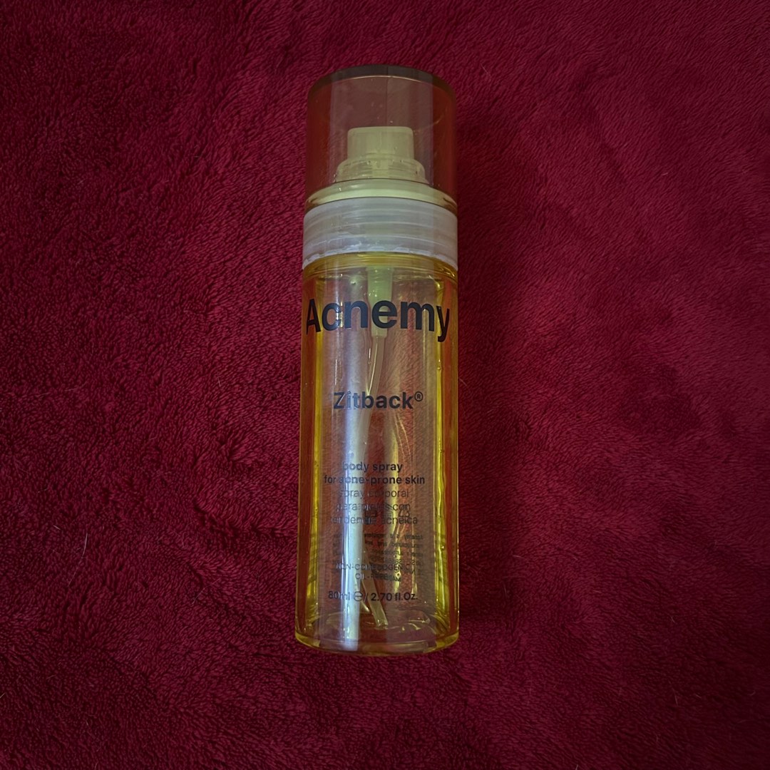 Acnemy Zitback Body Spray for Acne-Prone Skin Non-Comodogenic Oil-Free ...