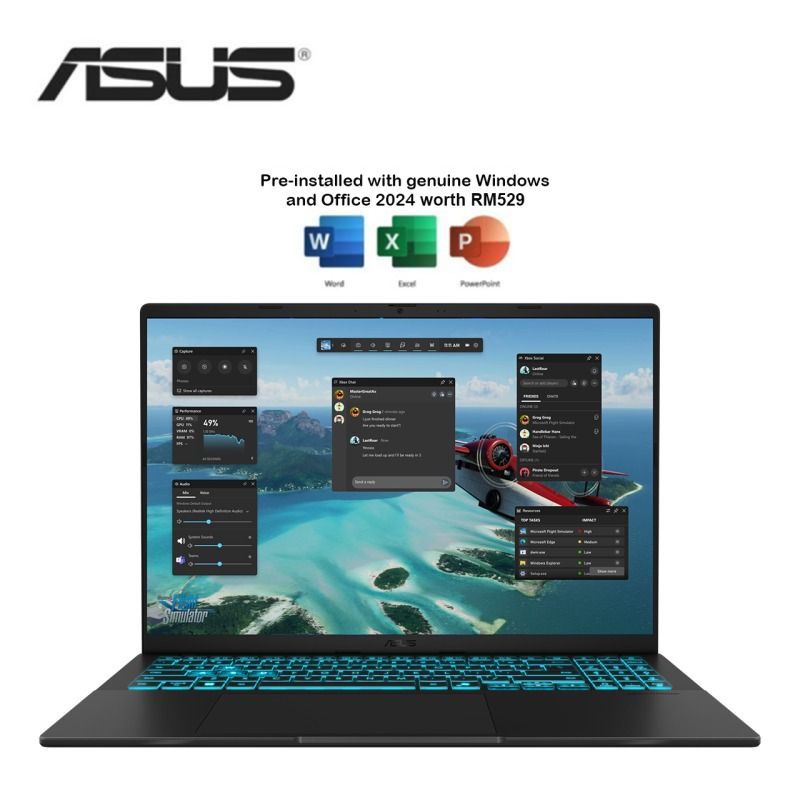 Asus V16 V3607V-URP205WS Gaming Laptop (Black) [Intel® Core™ 5-210H ...