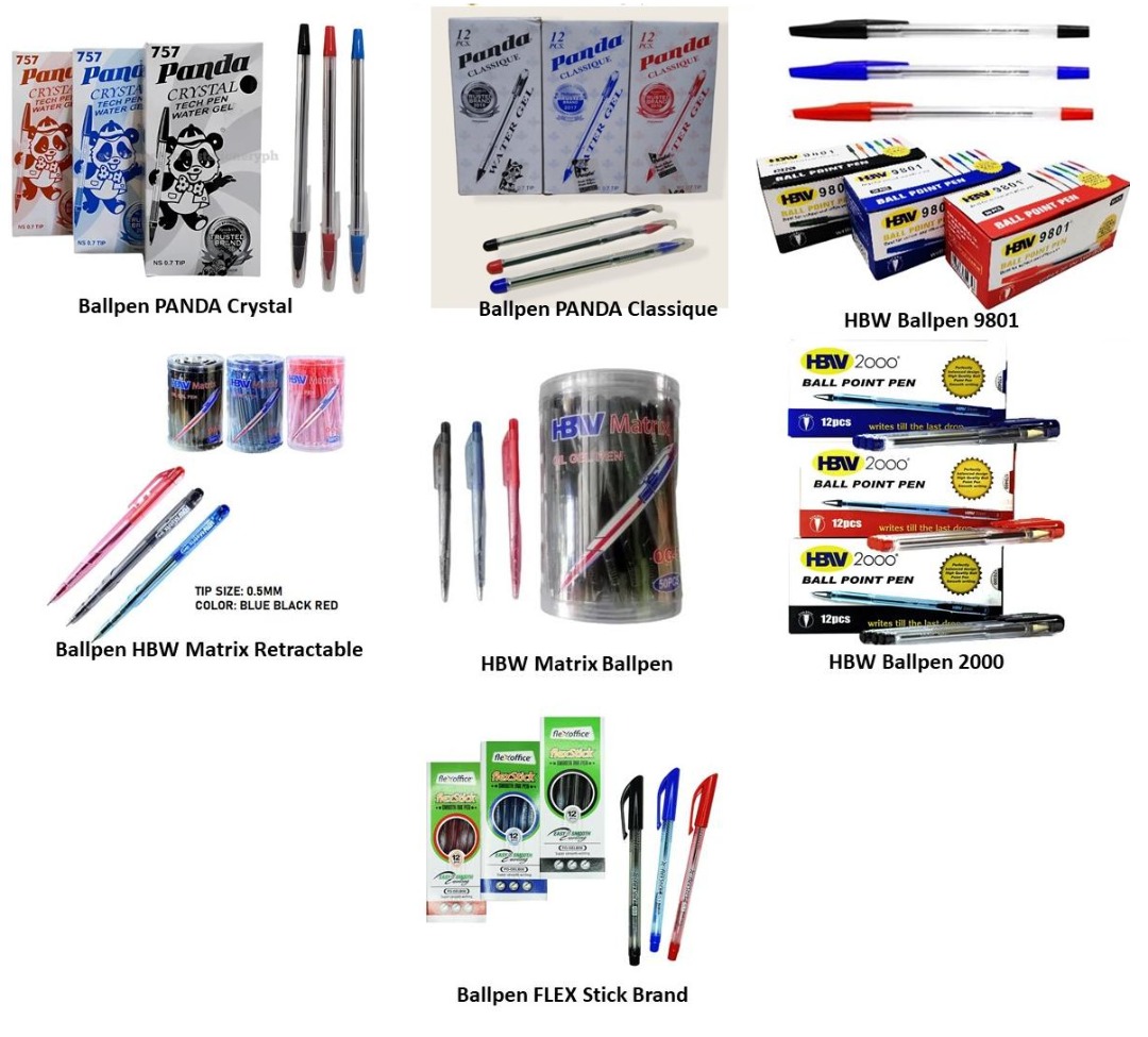 Ballpen FLEX Stick Brand | HBW Ballpen 2000/9801/Matrix/Retractable ...