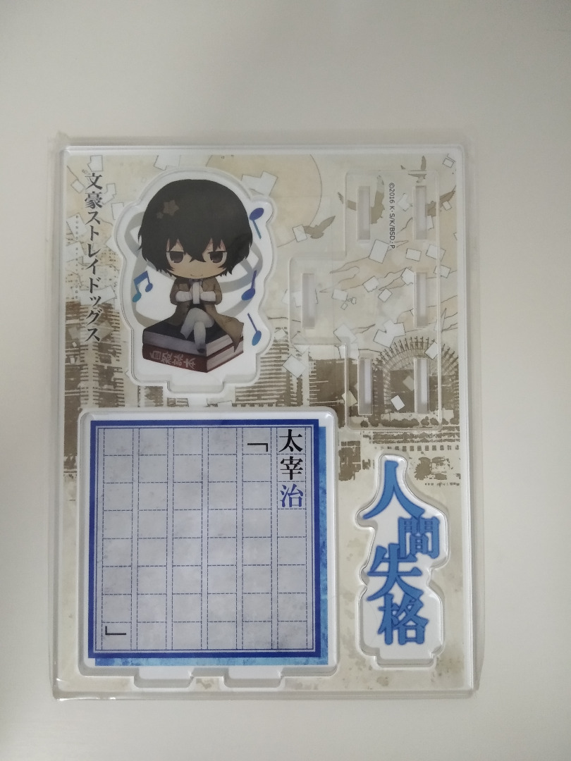 Bungo Stray Dogs Writing Acrylic stand Memo board Dazai Osamu, Hobbies ...