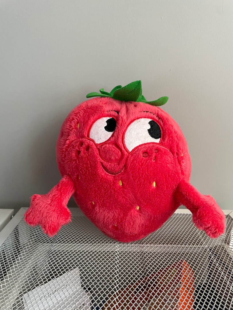 Coles Fresh Stikeez Strawberry Plushie, Hobbies & Toys, Toys & Games on ...
