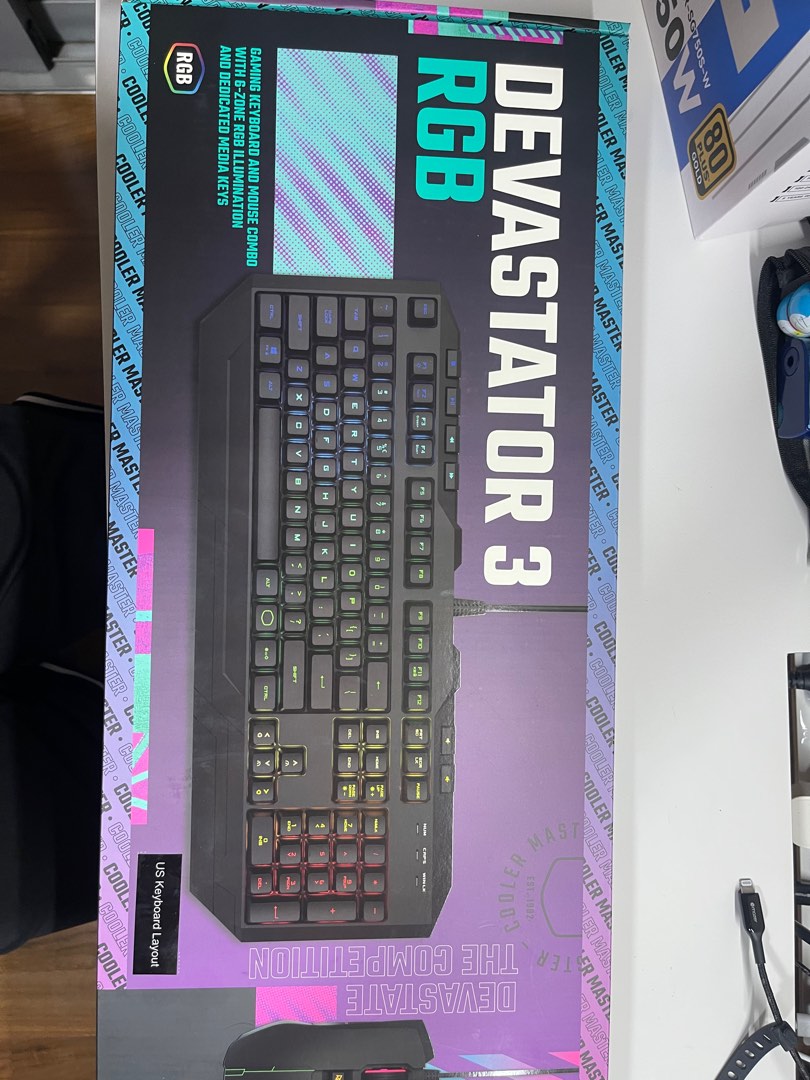 cooler master devastator 3 keyboard and mouse with RGB lights ...