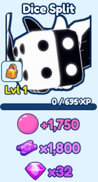 DICE SPLIT | Bubble Gum Simulator Infinity, Video Gaming, Video Games ...