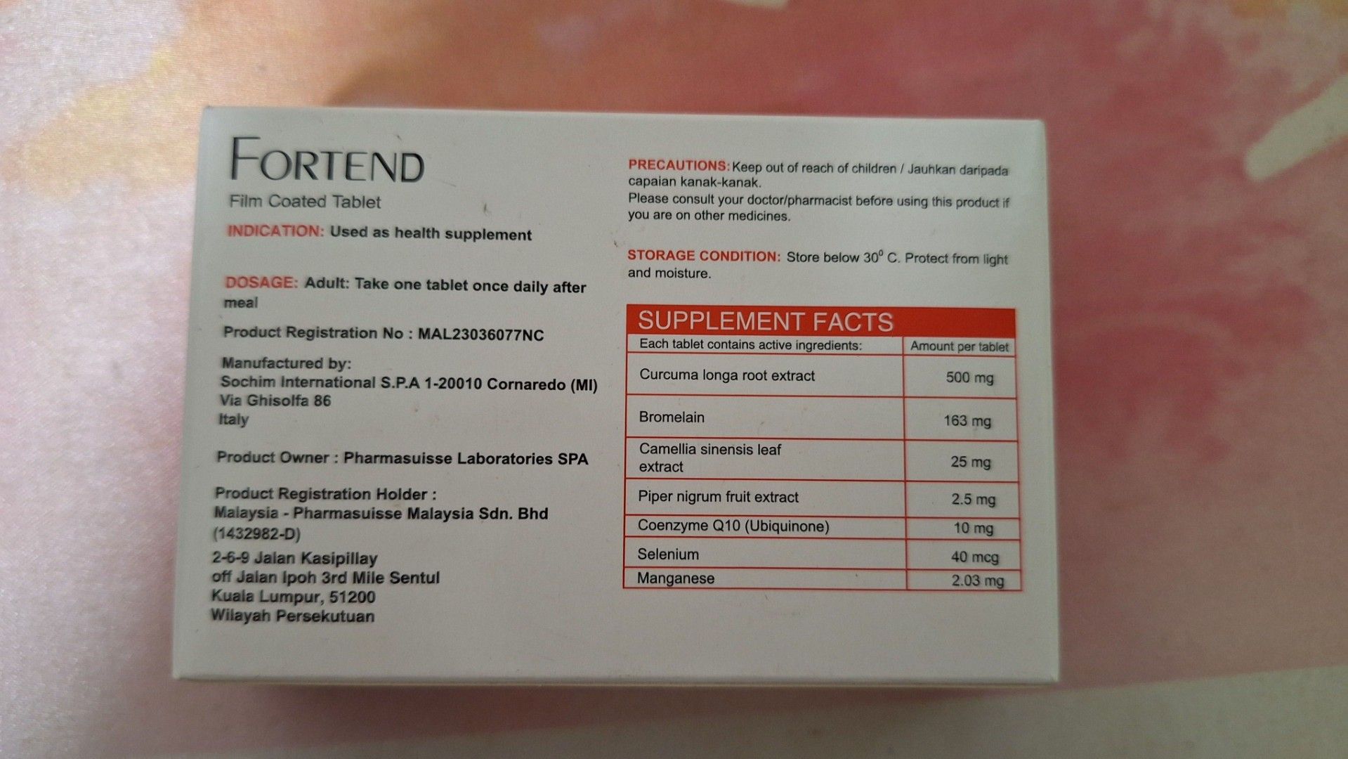 Fortend Supplement Tablets, Health & Nutrition, Health Supplements ...