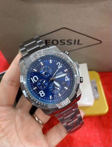FOSSIL BLUE DIAL STEEL MENS AUTHENTIC WATCH, Men's Fashion, Watches ...