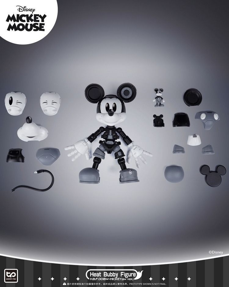 Heatboys INFINITY TOY HBF001BW Heat Bubby Figure Mickey Mouse Nostalgic ...