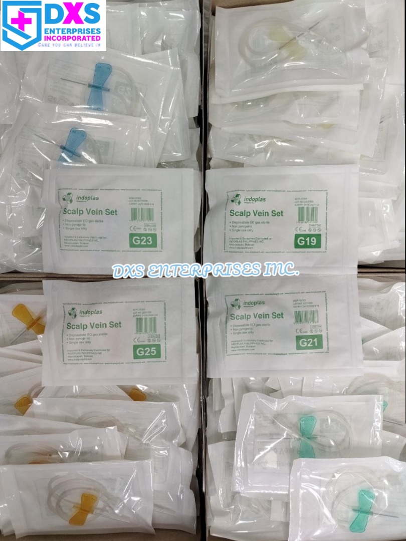 INDOPLAS SCALP VEIN SET 100'S PER BOX, Health & Nutrition, Medical ...