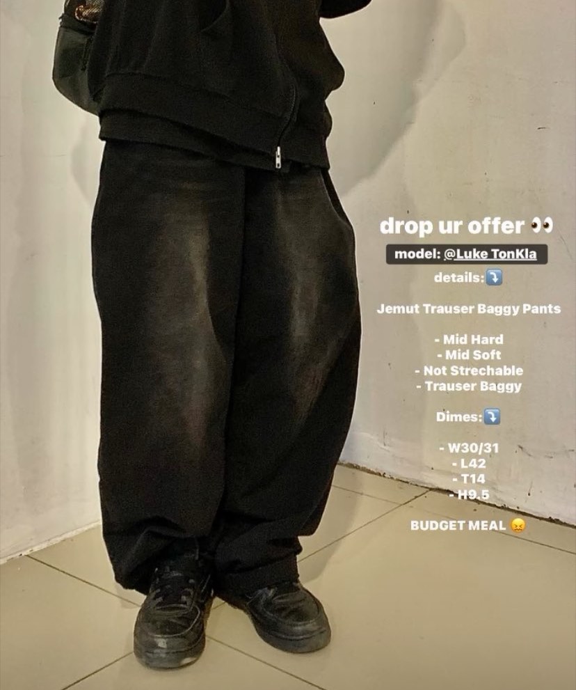 Jemut Trauser Baggy Pants, Men's Fashion, Bottoms, Jeans on Carousell