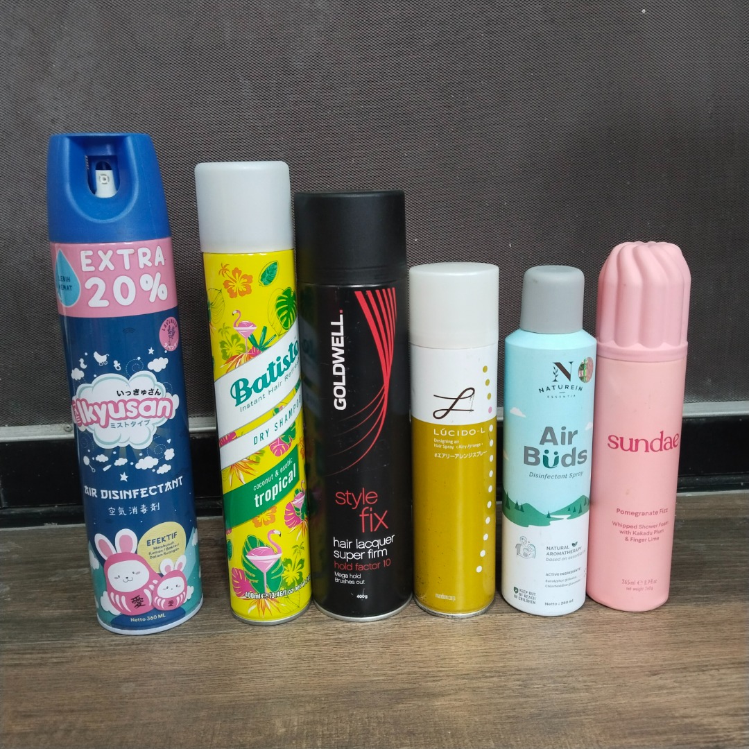 KALENG SPRAY HAIR SPRAY FOAM AIRBUDS GOLDWELL KOSONG UNTUK DISPLAY ...