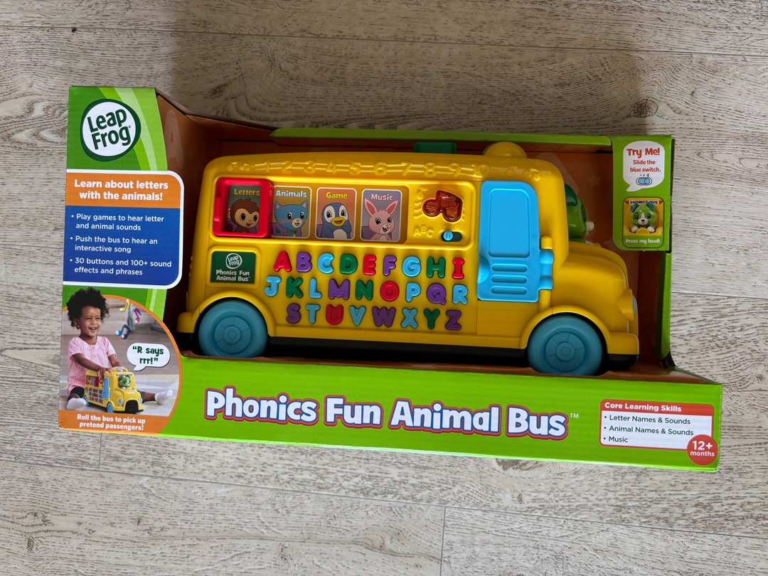 Leap frog phonics fun animal bus, Babies & Kids, Infant Playtime on ...