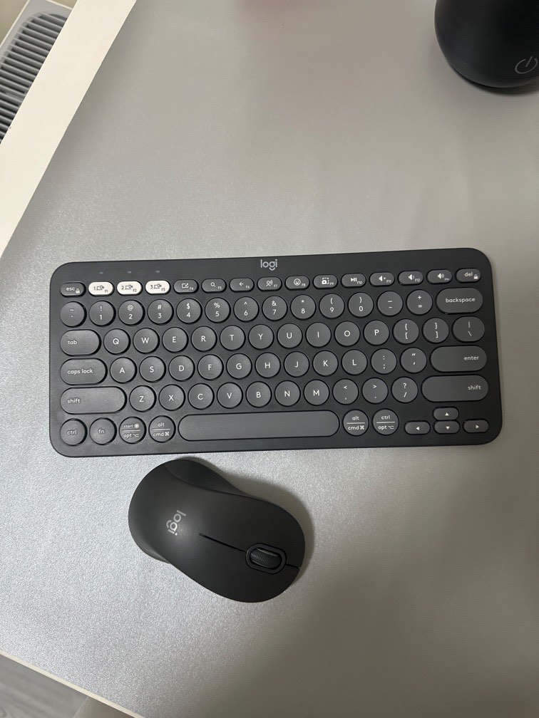 Logitech Keyboard & Mouse Logitech Wireless Keyboard Mouse Pebble Keys ...