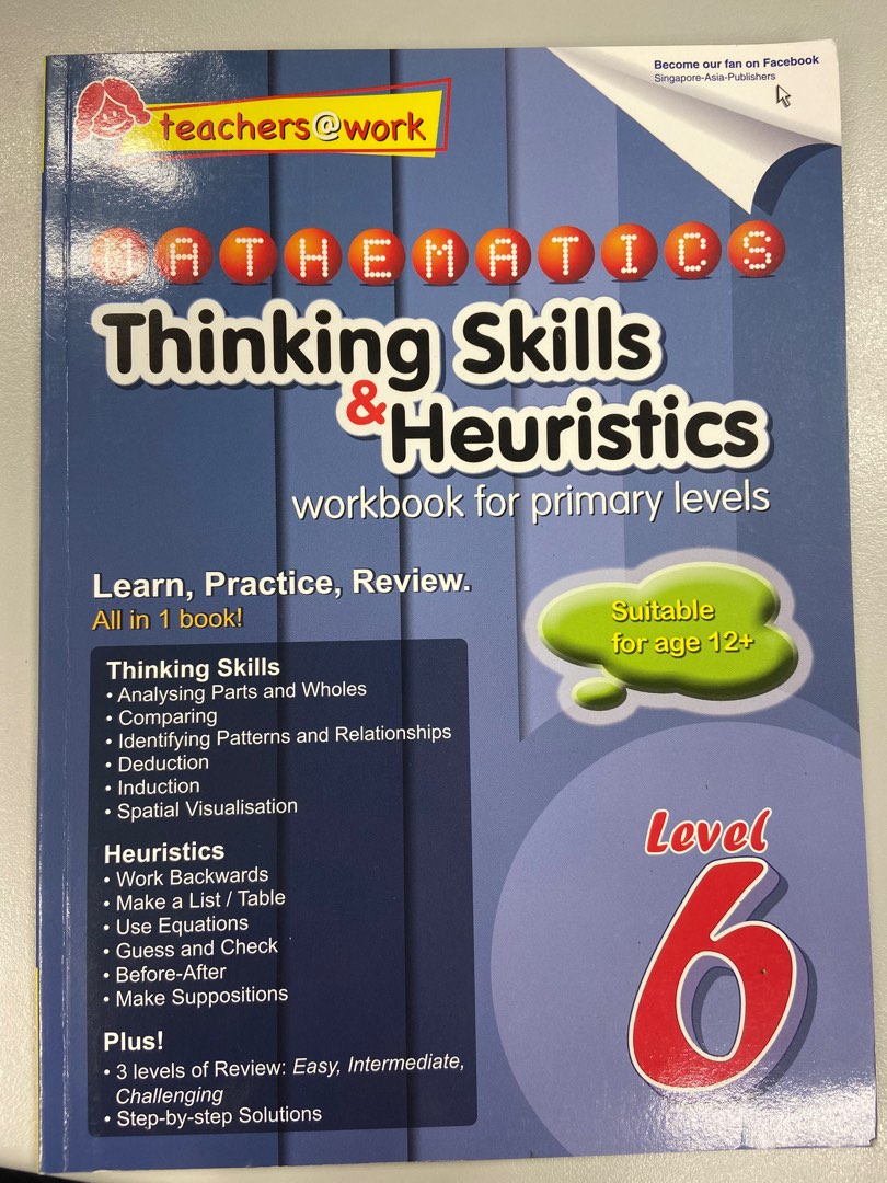 Mathematics Thinking Skills & Heuristics workbook for primary levels ...