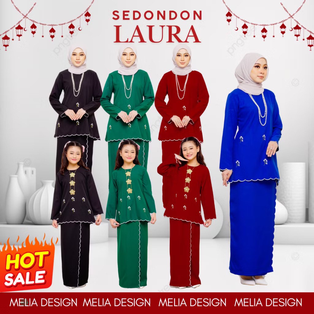 Melia Design Baju kurung Laura, Women's Fashion, Muslimah Fashion, Baju ...