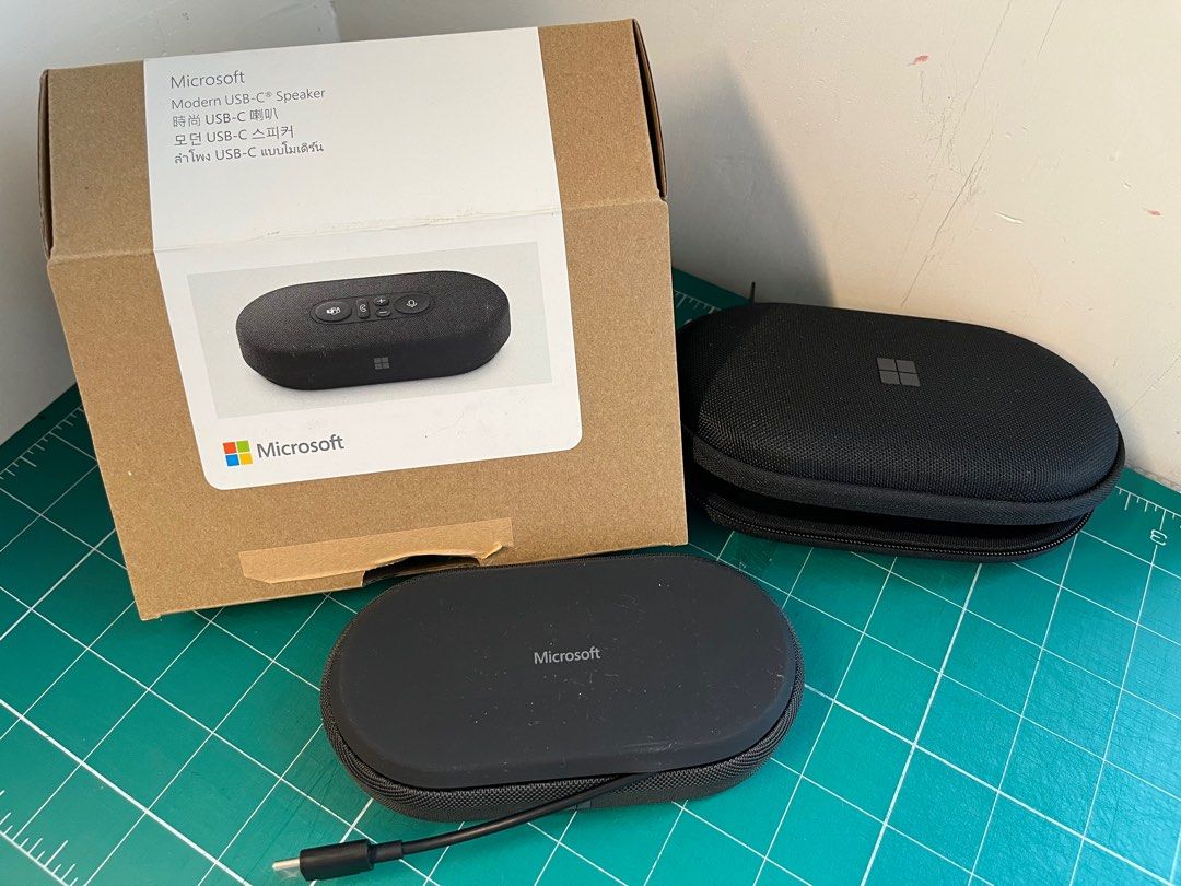 Microsoft Modern USB-C Speaker 無線會議電話揚聲器 8KZ-00009 (no bluetooth), 電腦 ...