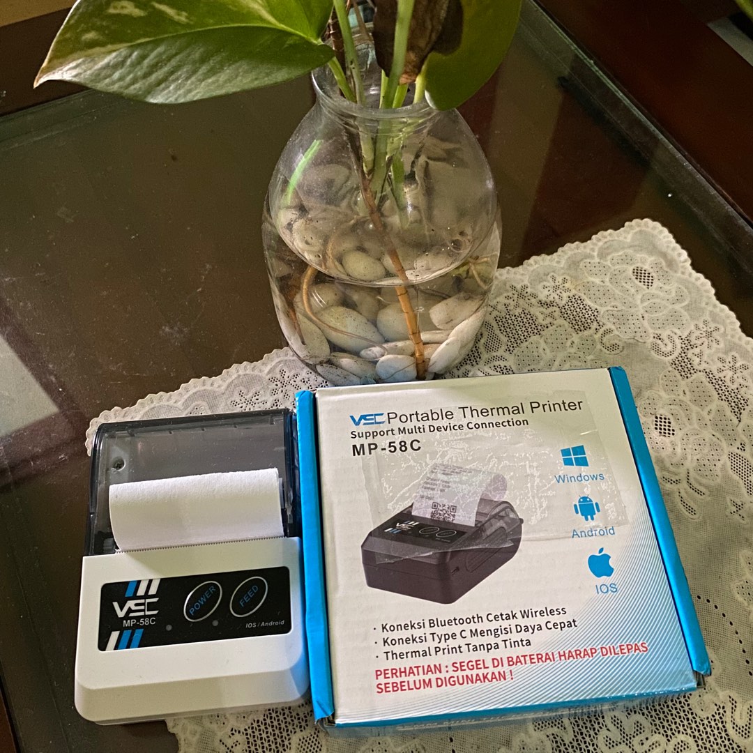 Mini Thermal Printer Bluetooth VSC MP-58C RPP 02 58MM Support Mokapos Struk, Olshop Fashion ...