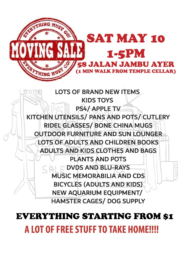 Moving out sale May 10, 2025 From 1-5pm, Garage Sale on Carousell