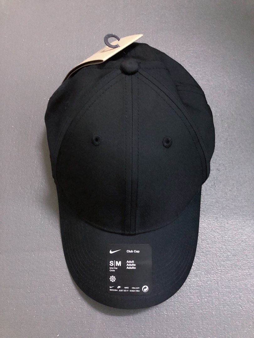 Nike Unisex Dri-FIT Club Structured Blank Front Cap - Black, Men's Fashion, Watches ...