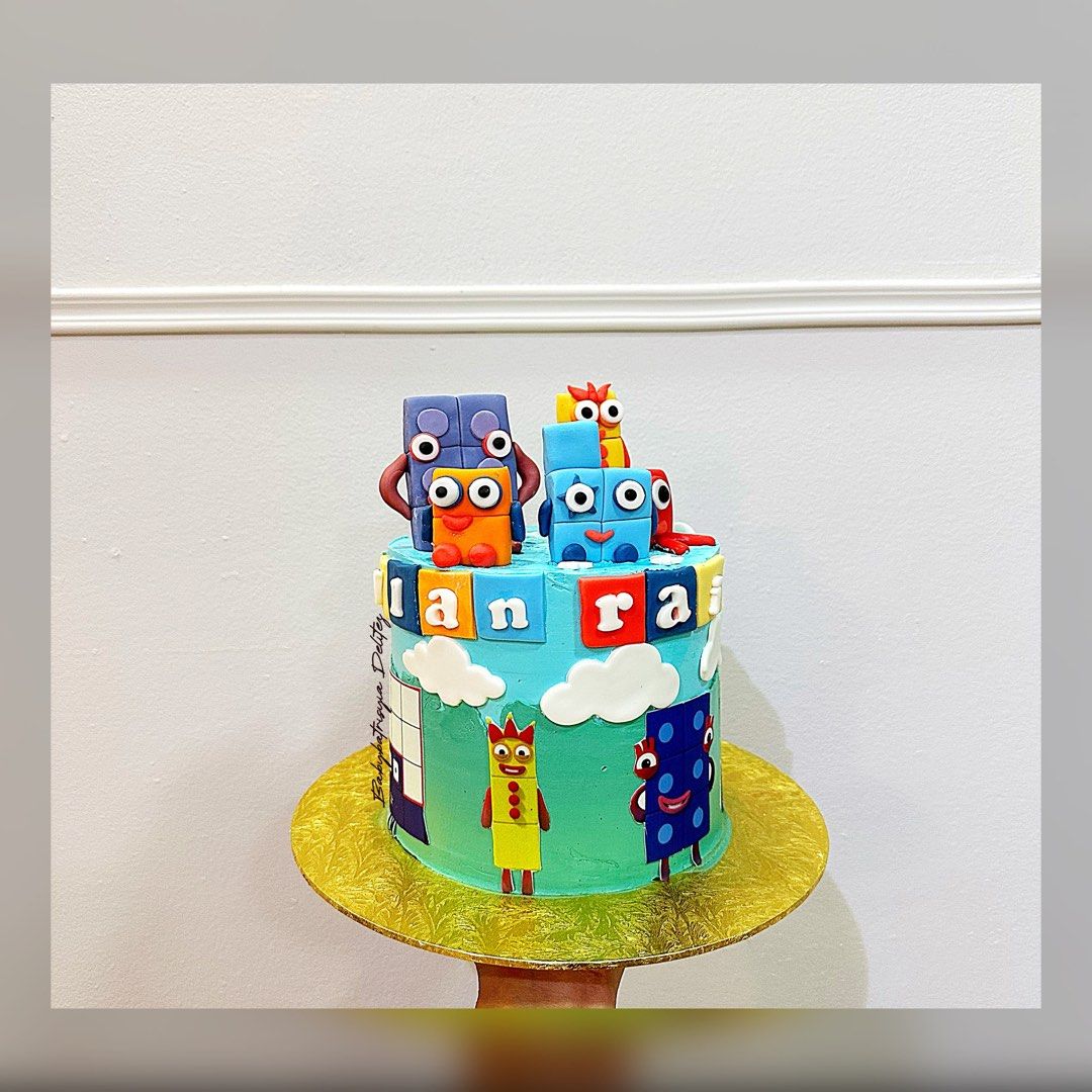 Number blocks theme Cake, Food & Drinks, Homemade Bakes on Carousell