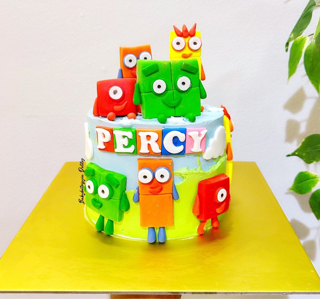 Number blocks theme Cake, Food & Drinks, Homemade Bakes on Carousell