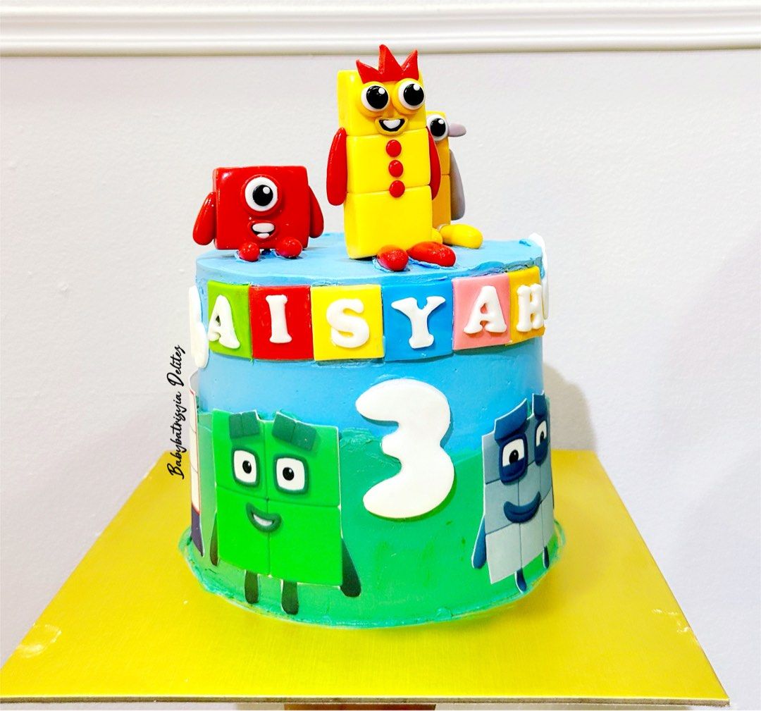 Number blocks theme Cake, Food & Drinks, Homemade Bakes on Carousell