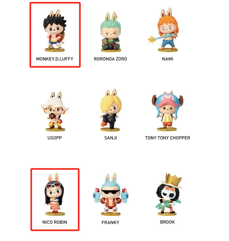 ONE PIECE labubu figures - Luffy & Nico robin, Hobbies & Toys, Toys ...