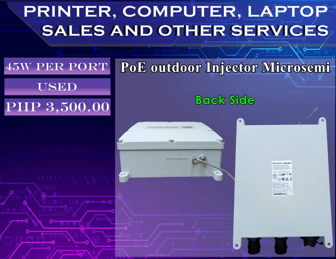 Outdoor 1 Port Gigabit PoE outdoor Injector Microsemi PD-ACDC90GO/AC 1 ...