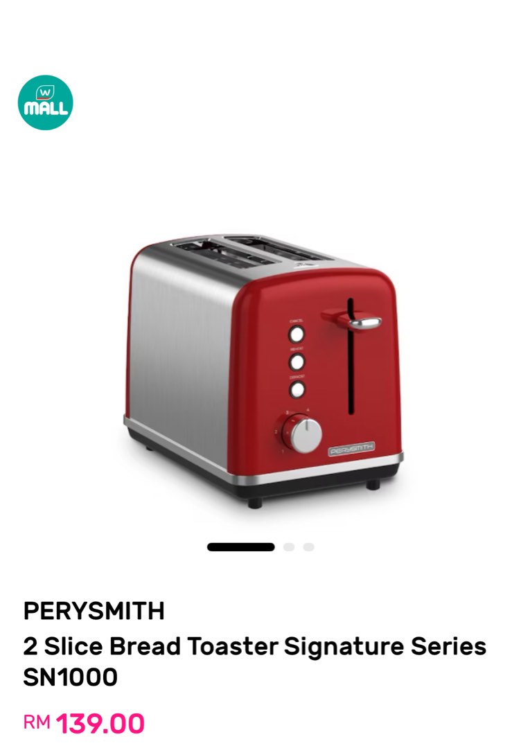 Perry Smith 2 Slice Bread Toaster, TV & Home Appliances, Kitchen ...