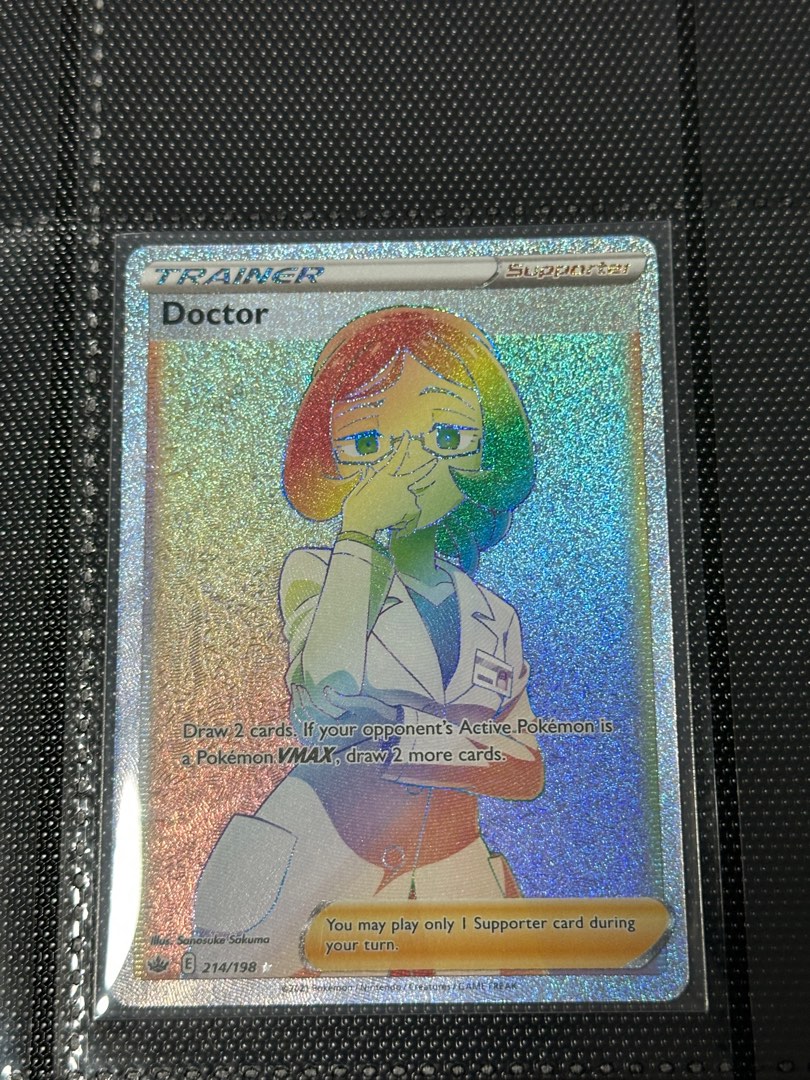 Pokemon Doctor 214/198 Chilling Reign Rainbow Secret Rare Card, Hobbies ...
