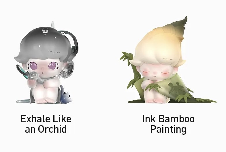 Popmart Dimoo Stories in the Cup exhale like an orchid ink bamboo ...