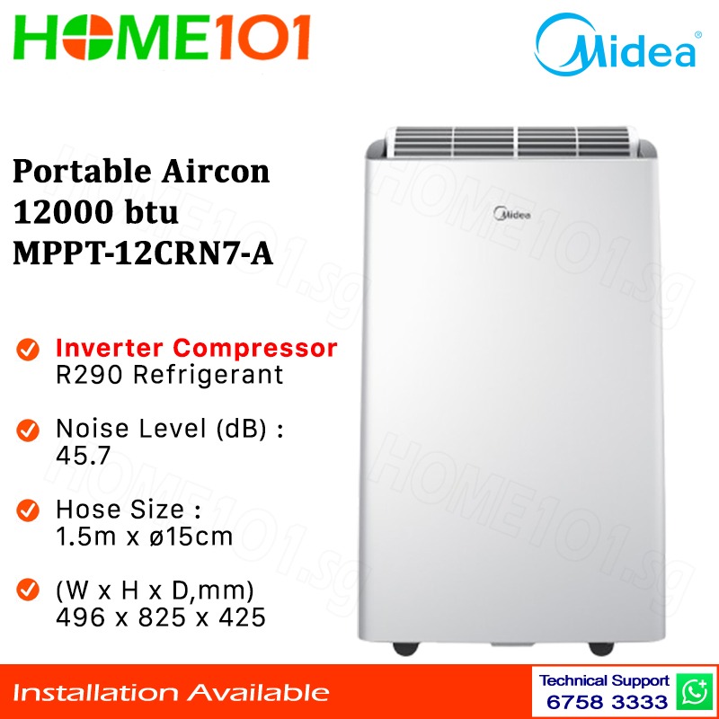 Midea Portable Aircon 12000BTU MPPT-12CRN7-A, TV & Home Appliances ...
