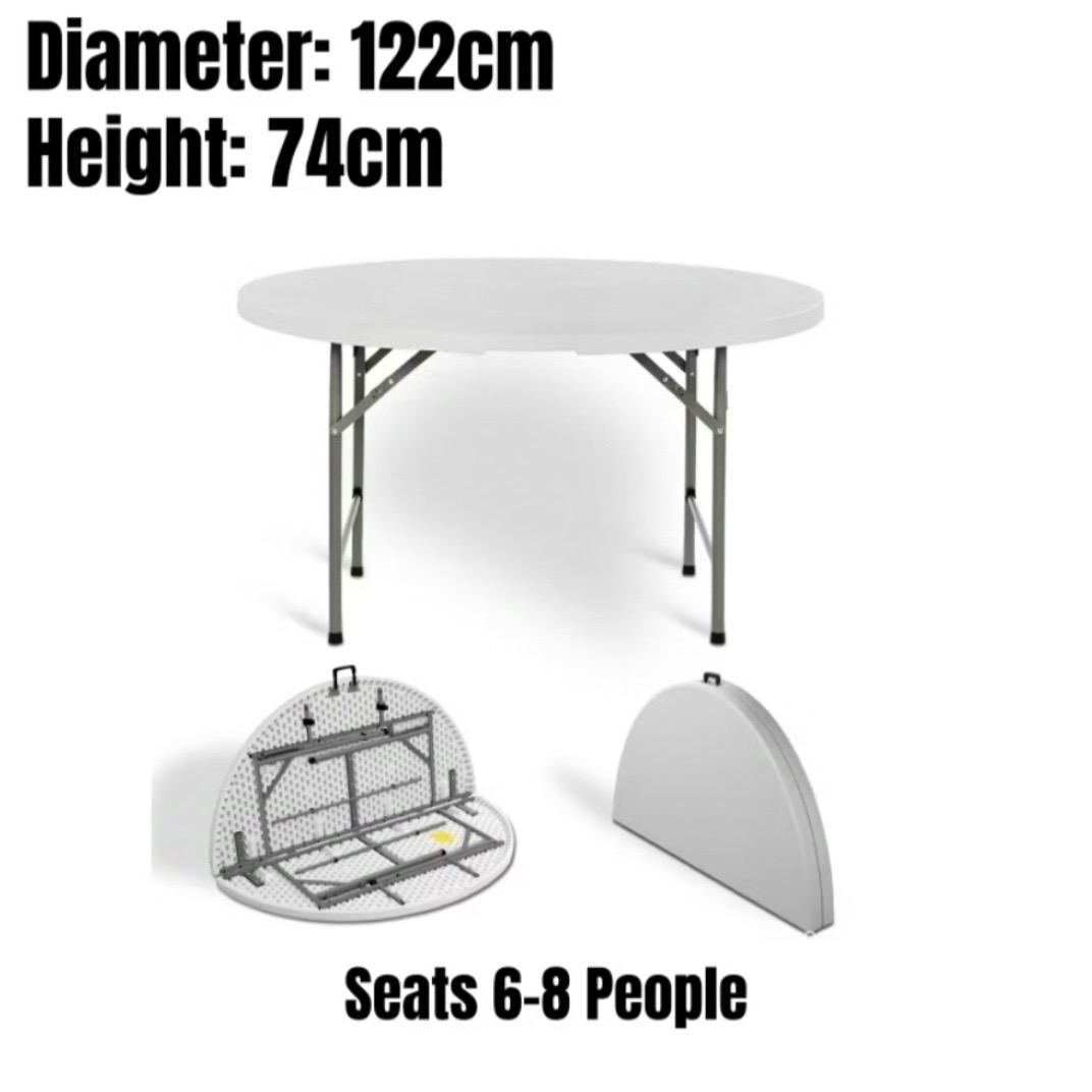 Round Folding Table | Portable Round Table | Large Dining Table | Event ...