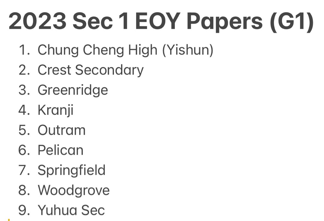 2023 Sec 1 Math Exam papers G1, Hobbies & Toys, Books & Magazines ...