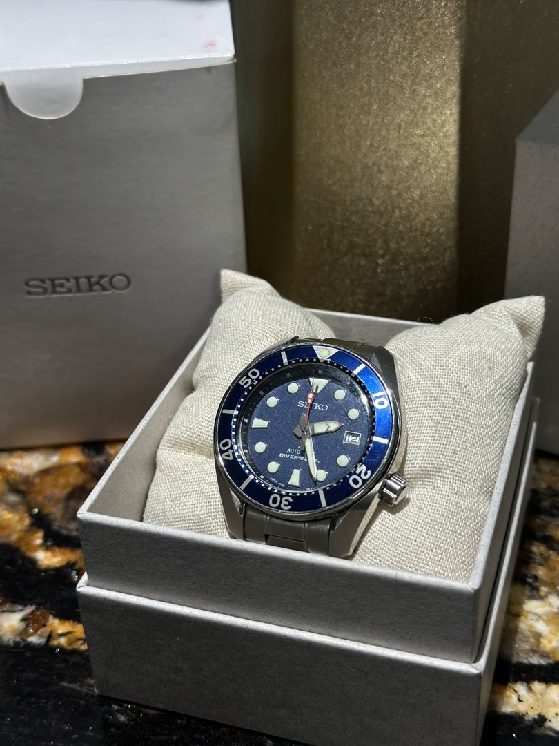 Seiko SUMO BLUE SBDC033J1, Men's Fashion, Watches & Accessories ...