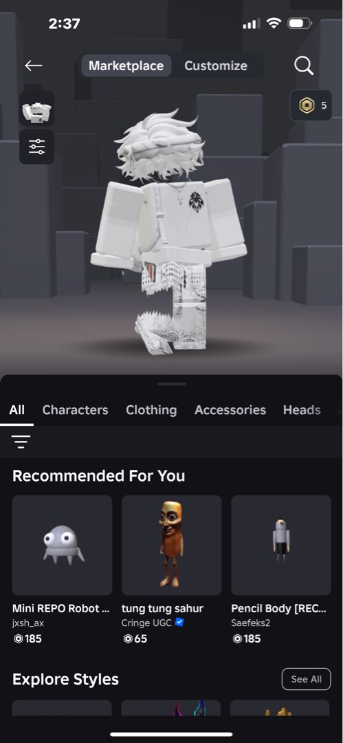 selling roblox account, Video Gaming, Video Games, Others on Carousell