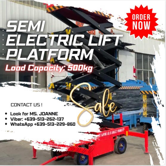 Semi-electric lift platform Load Capacity: 500kg, Commercial ...
