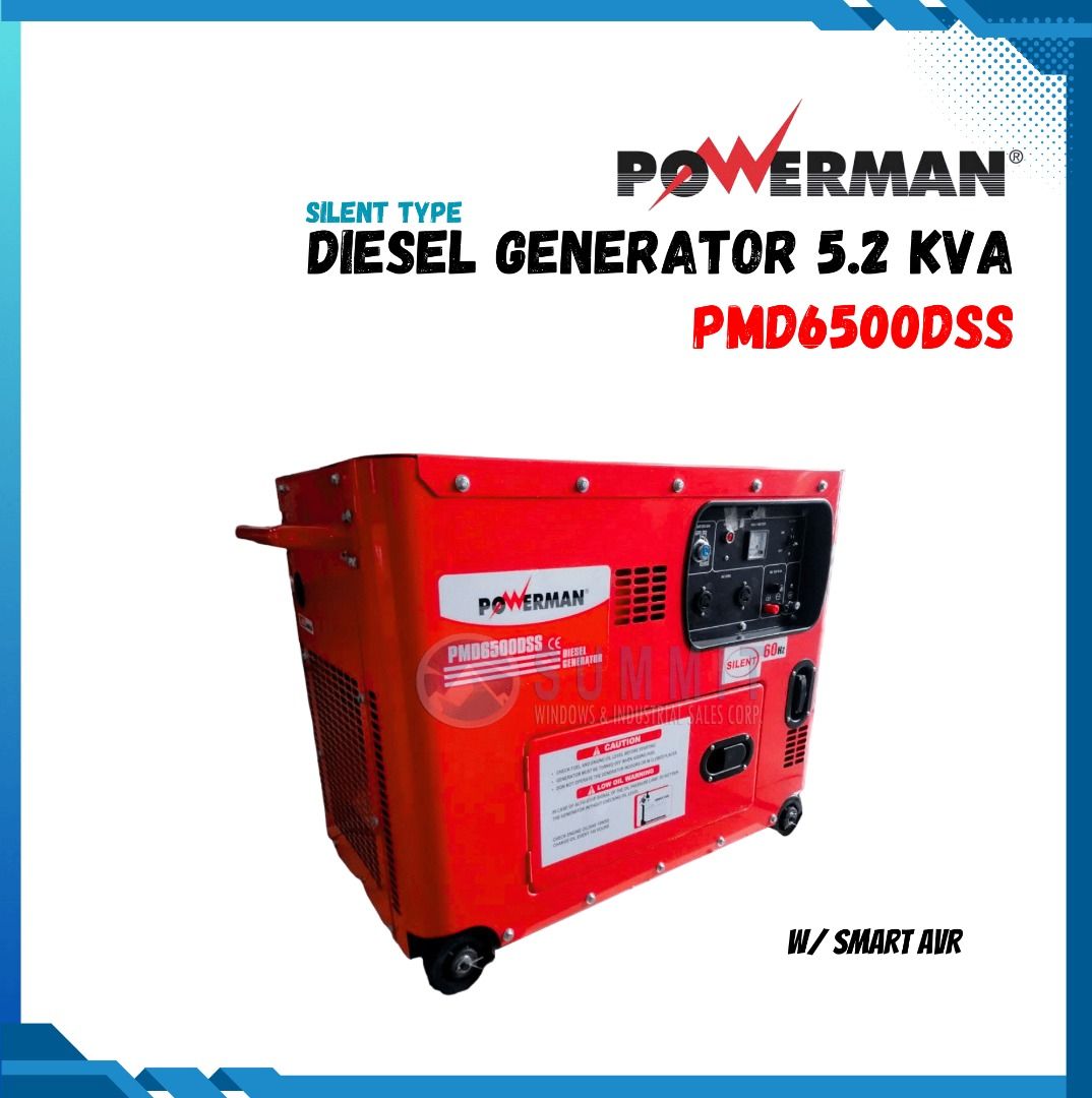 Silent Type Diesel Generator 5.2KVA PMD6500DSS [Brand: Powerman ...