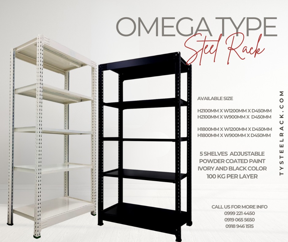 Steel Racks Shelves omega type high quality made in korea boltless type ...
