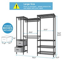 VIPEK V8 Wire Garment Rack 5 Tiers Heavy Duty Clothes Rack-Black ...