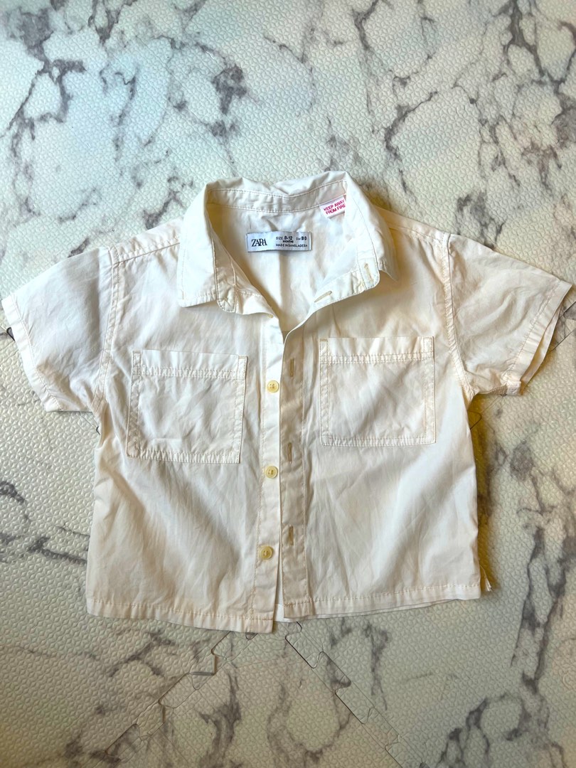 Zara Baby 9-12 Months milk white polo, Babies & Kids, Babies & Kids ...