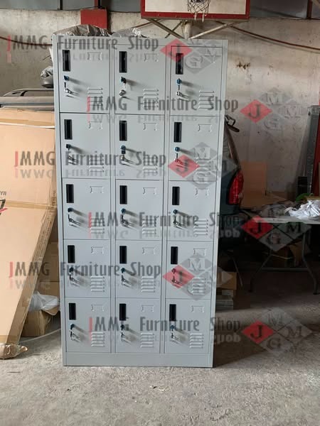 15 DOOR STEEL LOCKER CABINET, Furniture & Home Living, Office Furniture ...