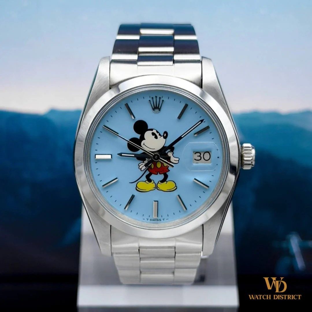 1981 34mm Rolex Oysterdate Precision 6694 Manual Winding Blue Mickey ...