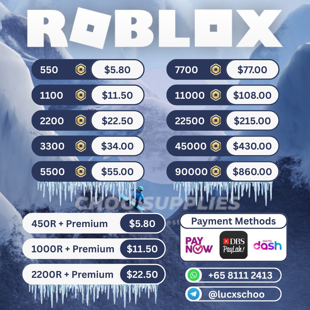 5 ⭐️ Reviews | Cheapest Roblox Robux Top Up/Robux Top Up/Roblox/Robux ...