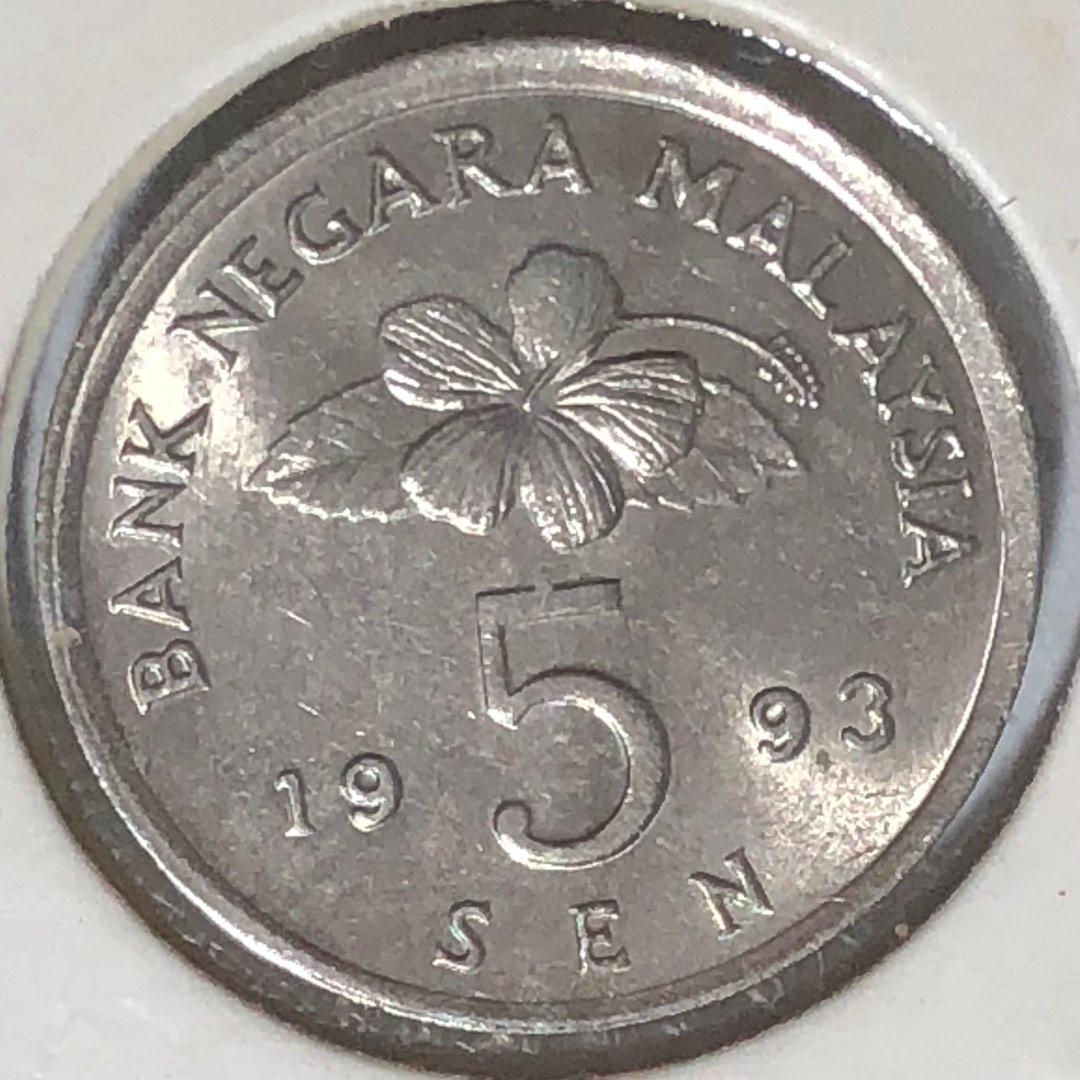 ( Syiling ) 5 Sen 1993 ( UNC ) Malaysia Bunga Raya, Hobbies & Toys ...