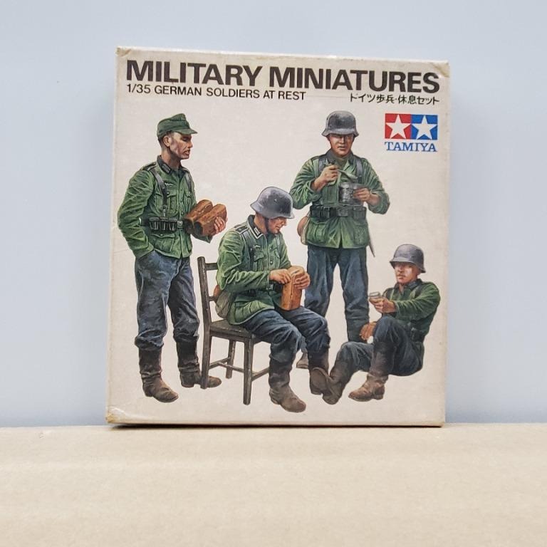 全新絕版 Tamiya田宮雙星 35109 (1984年)-1/35-休息中的德軍士兵 / German Soldiers At Rest ...