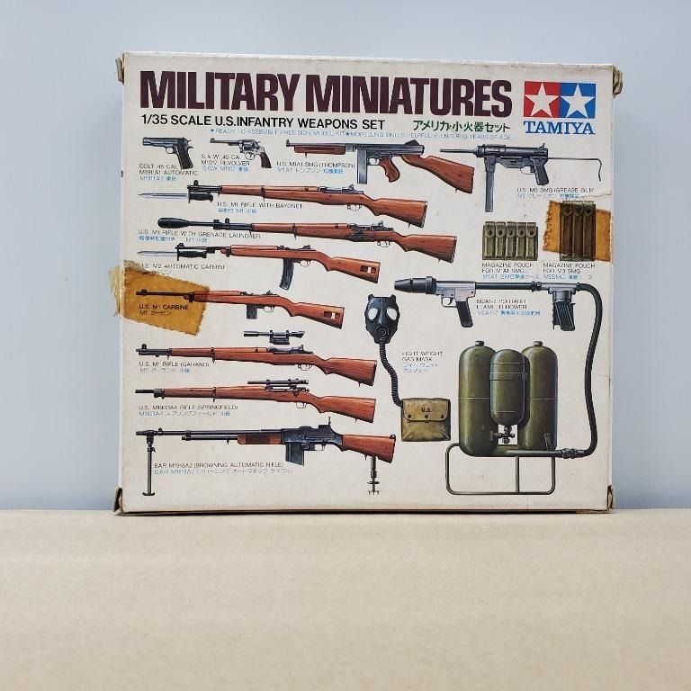 全新絕版 Tamiya田宮雙星 35121/3621/MM221 (1981年)-1/35-美國步兵武器套裝 / U.S. Infantry ...